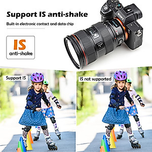 EF-E 5th Lens Adapter, VILTROX Auto-Focus EF to E5 Mount Lens Adapter Ring Lens Converter Control Ring Compatible with Canon EF/EF-S Lens to Sony E Mount Camera A7/A7R/A7S/A7M/A6500/A6400/A6000