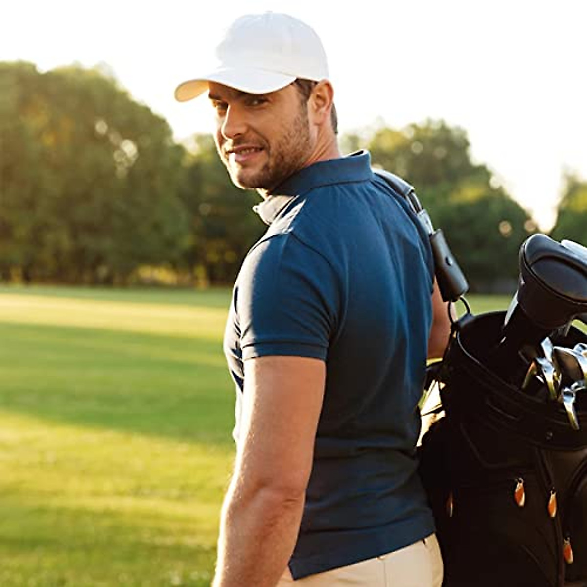 Beer Sleeve for Golf Bag,WITSTEP Long Tube Holder for Cans Beer Sling Cooler Bag,Holds 7 Cans Insulated Beer Sleeve Keeps Beverage Cold Fits in Most Golf Bags ,Ideal Golf Accessories for Men