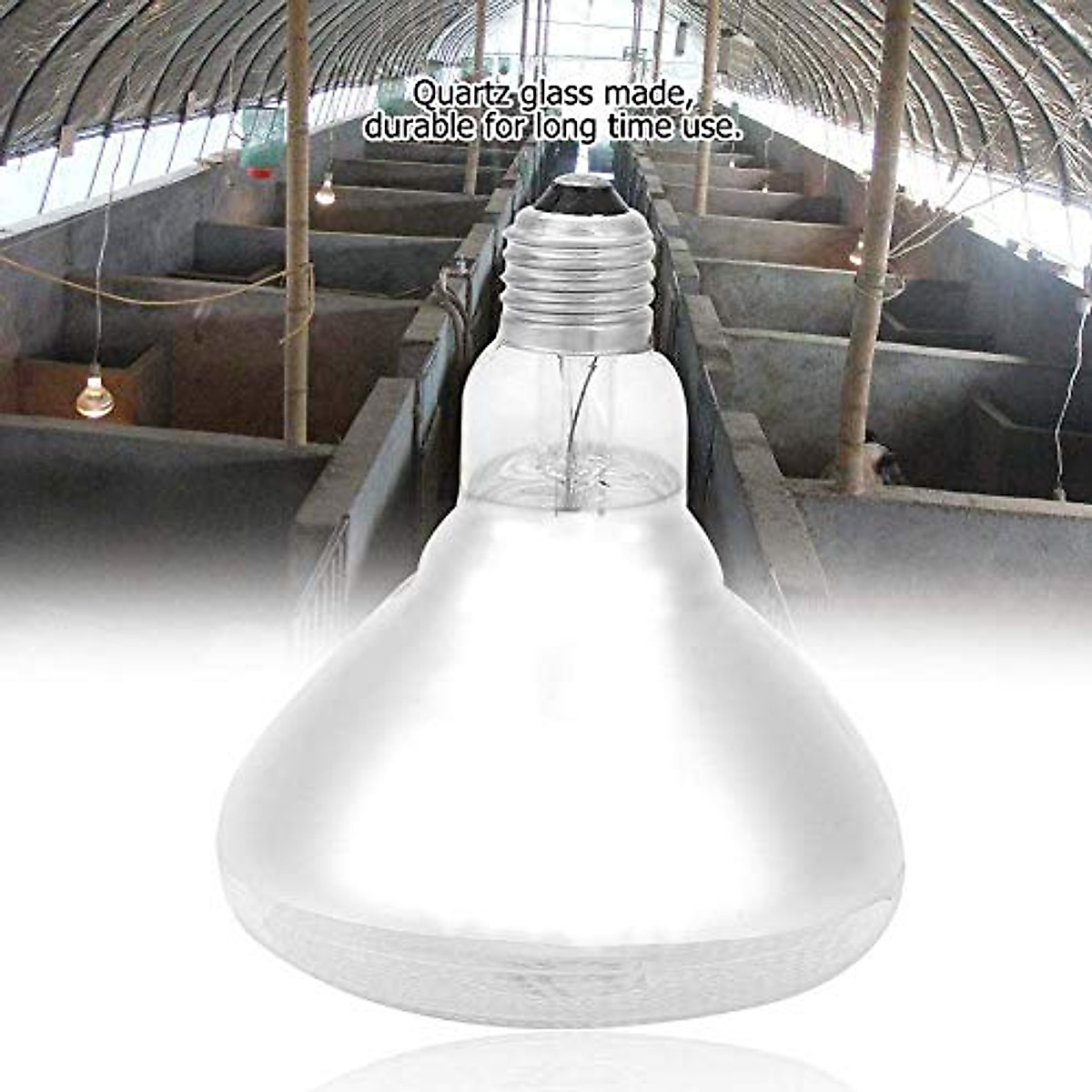 Eboxer Livestock Heat Lamp, 175W Sunlight Lamp Heating Light Bulb for Reptile Snake Piglet, etc (175W)