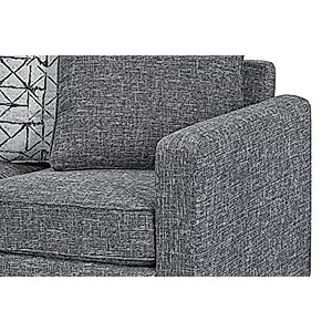 Ready To Live 57th Street Sofa Sectional, 81", Charcoal