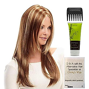 Bundle - 4 items: Zara Large Wig by Jon Renau, Christy's Wigs Q & A Booklet, BeautiMark Synthetic Shampoo & Wide Tooth Comb - Color: 6