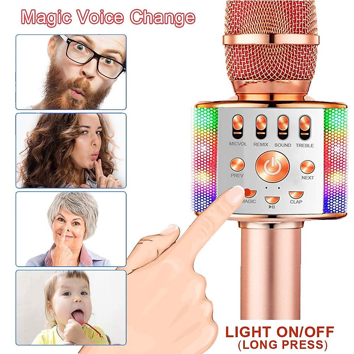 TRAELY Kids Karaoke Microphone age 5-10, Toys for 5 6 7 8 9 10 Year Old Girls, Little Girls Birthday Gifts