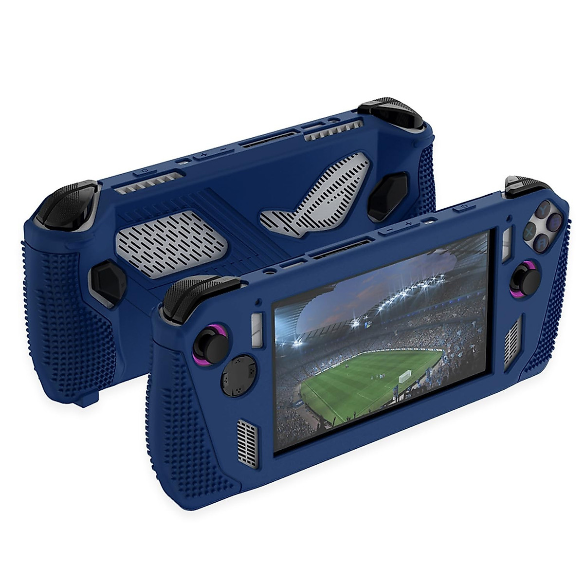 ROG Ally Silicone Protective Case Compitable with ASUS Rog Ally 7 inch 120Hz Gaming Handheld, FiiMan Soft Full Body Cover Case with Anti Slip & Shockproof (Blue)