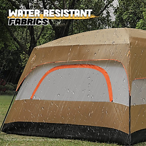 MoNiBloom 5-8 Person Tent for Camping Extra Large Portable Cabin Huge Tent, Waterproof Windproof 1 Living Room and 2 Bedroom 181'' Length Tent with Carry Bag for Outdoor Picnic Family Gathering