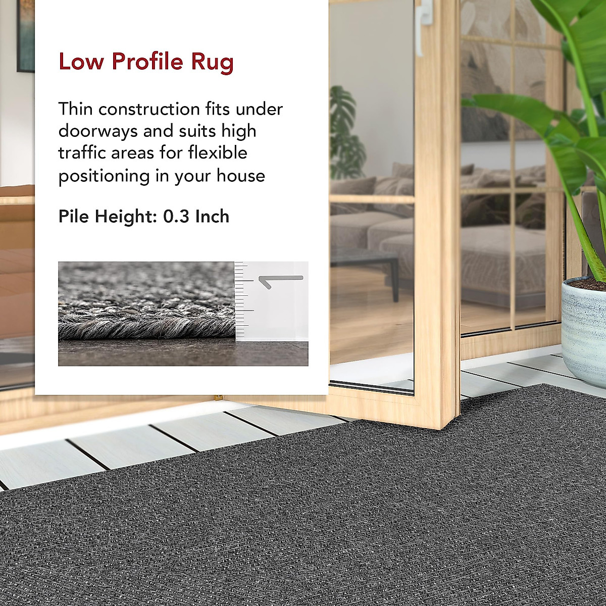 nuLOOM Braided Indoor/Outdoor Area Rug, 6' Round, Wynn Charcoal