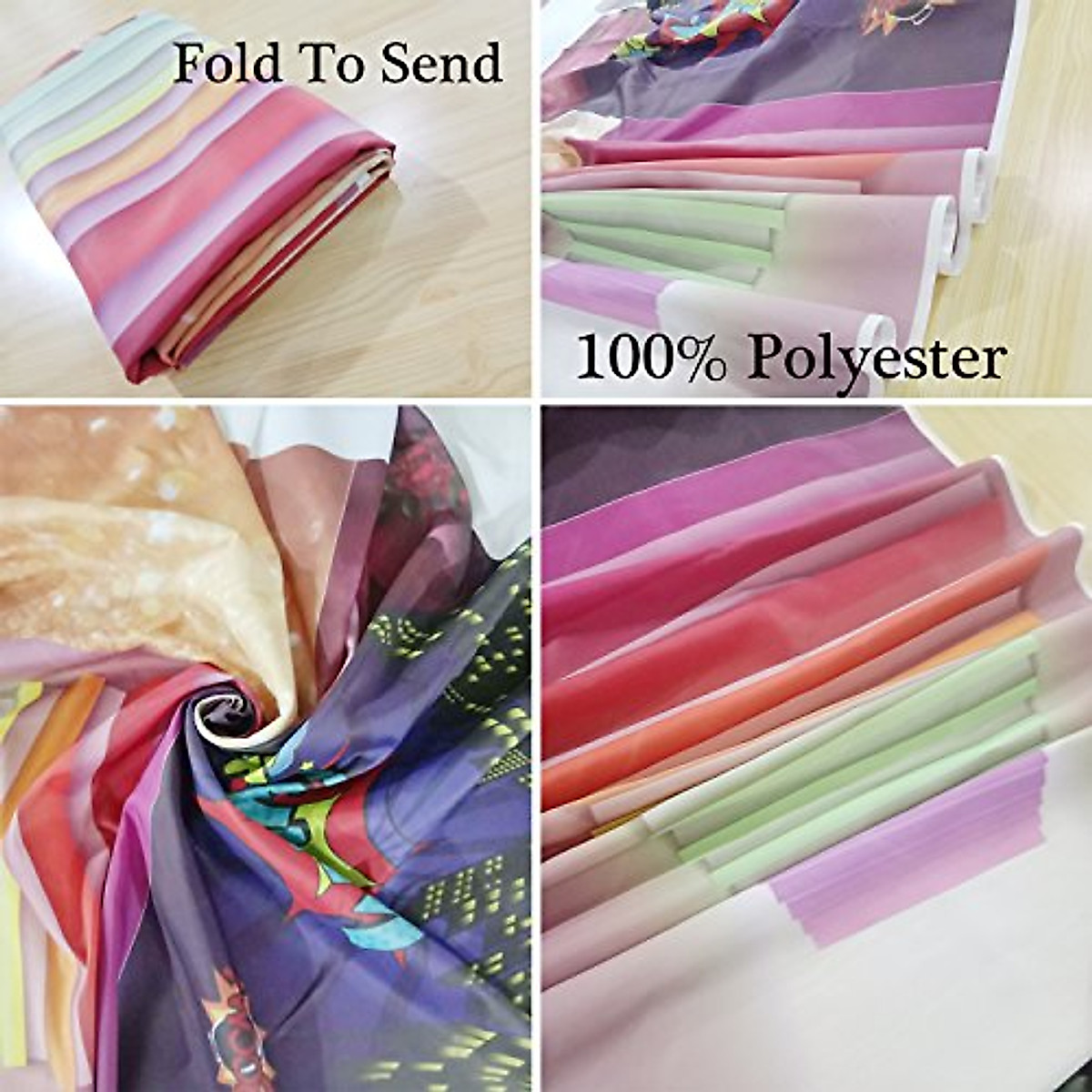 CSFOTO Polyester 7x5ft Kids Room Backdrop Crystal Chandeliers Orange Curtain Sofa Desk Block Word Cosy Video Backdrops Background Home Office Decor Backdrops for Video Recording