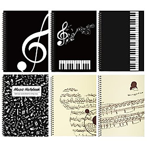 MAXCURY Blank Sheet Music Composition Manuscript Staff Paper Art Music Notebook Black 100 Pages 26x19cm (Black Music)