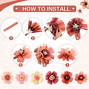 Crowye 24 Pcs Large Colorful Tissue Paper Flowers 20" Handcrafted Giant Fiesta Paper Flowers for Mexican Party Wedding Birthday Backdrop Baby Shower Nursery Craft Outdoor Wall Decor (Vivid Color)