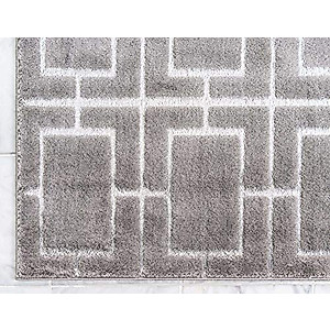 Unique Loom Marilyn Monroe Glam Collection Area Rug - Deco (6' 1' x 9' Rectangle, Gray Silver/ Silver)