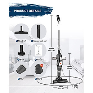 Hihhy Stick-Vacuum Cleaner-Corded Small-Handheld Vacuum - Lightweight Electric Brooms, 20Kpa Powerful Suction 4-in-1 Portable 600W Bagless Mini Hand Vac for Home Pet Hair Hard Wood Floor