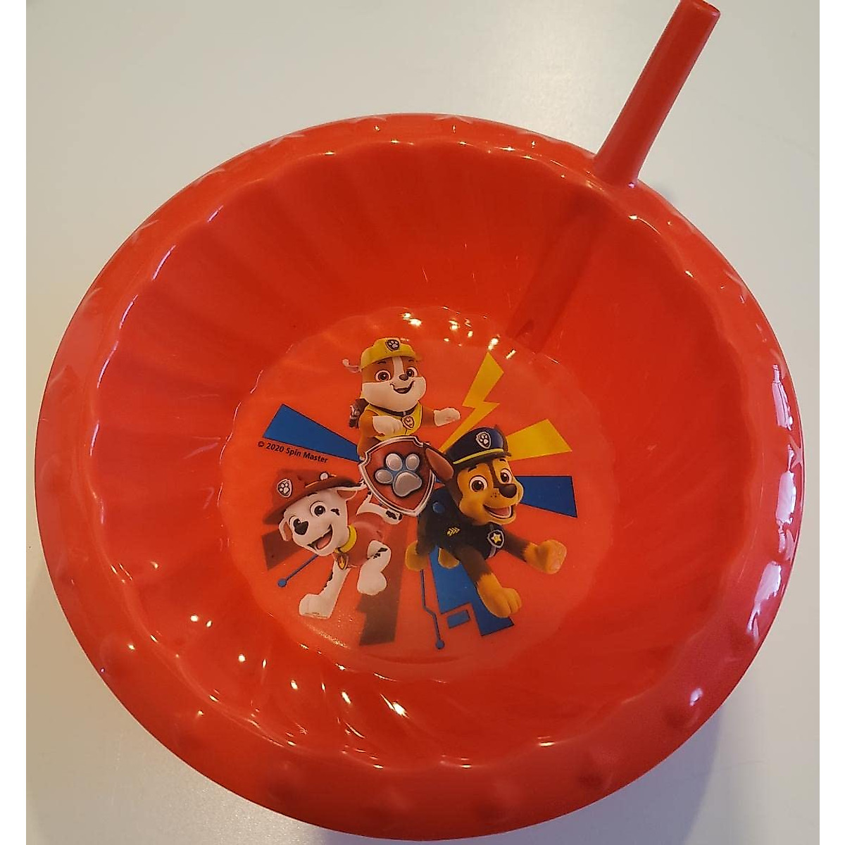 Diversdealz Paw Patrol Childrens Sipper Cereal Bowl With Straw (RED)