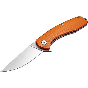 Folding Knife - Pocket Flipper Knofe - Classic Utility Sharp Knives - 5Cr15MoV Stainless Steel Blade with G-10 Handle Metal Clip - Best for Urban Camping and Hiking - Gifts for Men S-35