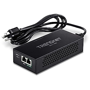 TRENDnet Gigabit PoE++ Injector, Convert A Non-PoE Port to A PoE++ Gigabit Port, PoE (15.4W), PoE+ (30W), Or PoE++ (95W), Up to 100m (328 ft), Integrated Power Supply, Black, TPE-119GI