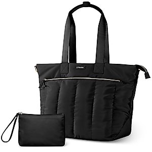 LYAUK Tote Bag for Women, Puffy Hobo Tote Bag, Laptop Shoulder Bag Crossbody Handbag, Large Top Handle Satchel, Black