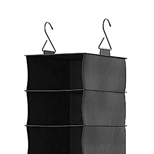 ClosetMaid 20502 10-Shelf Fabric Hanging Closet Organizer for Shoes, Hats, Handbags, Clothes with Charcoal Black Finish