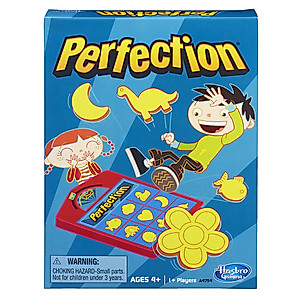 Hasbro Gaming Perfection Popping Shapes and Pieces Game for Kids Ages 4 and Up