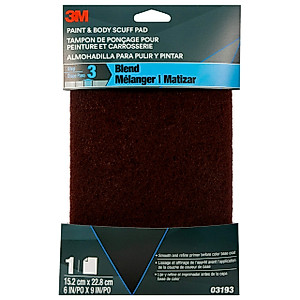 3M Paint & Body Scuff Pad, 03193, 6 in x 9 in, 1 Per Pack