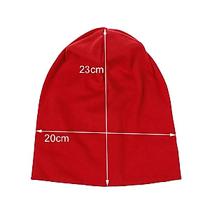 Qandsweet Baby Boy's Hat Kids Cool Knit Beanie Hats Toddlers Caps (Black Dark Grey Red White)
