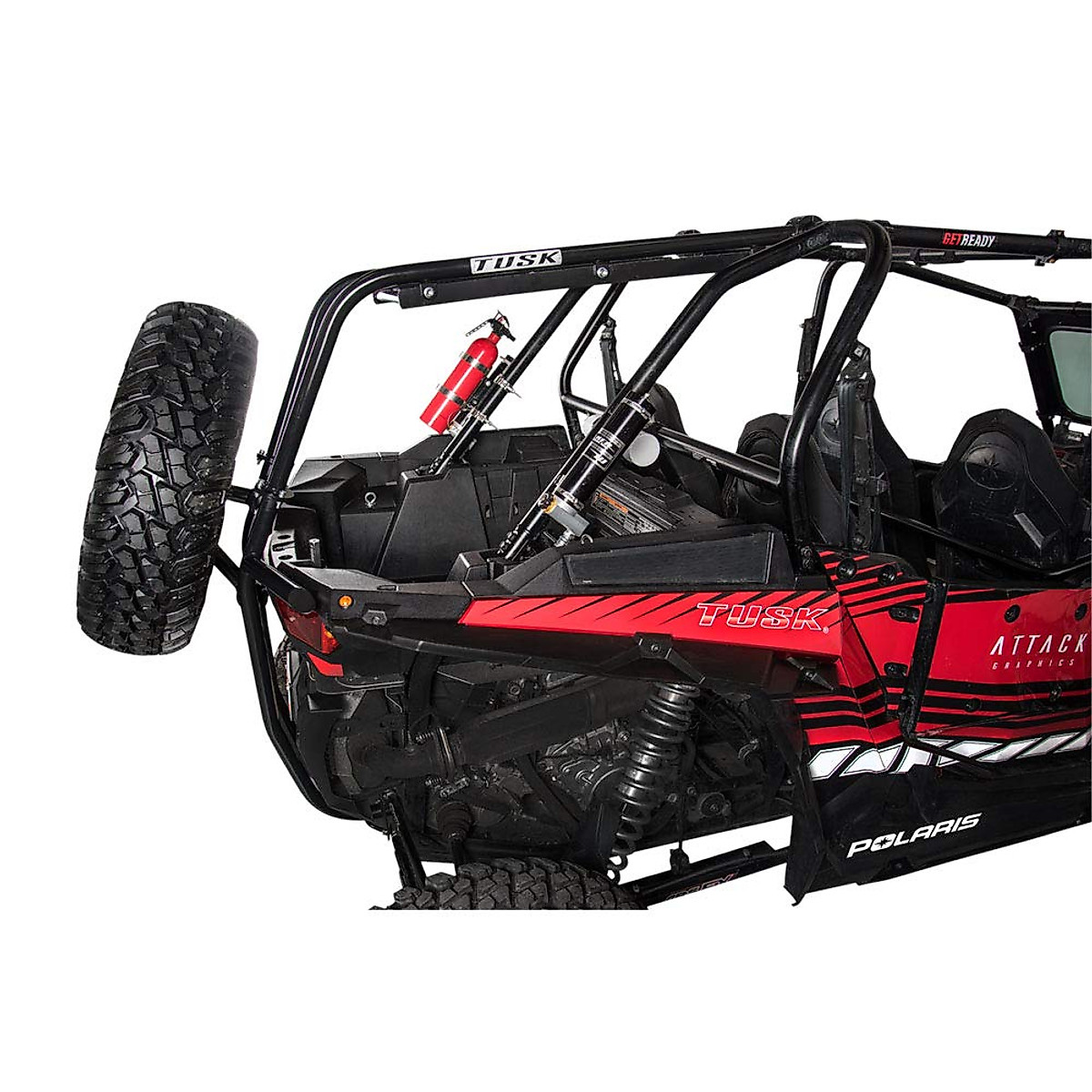 Tusk UTV Rear Bumper, Cargo Rack, and Spare Tire Carrier