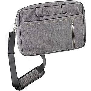 Navitech Grey Sleek Water Resistant Travel Bag - Compatible with DBPOWER 11.5" Portable DVD Player