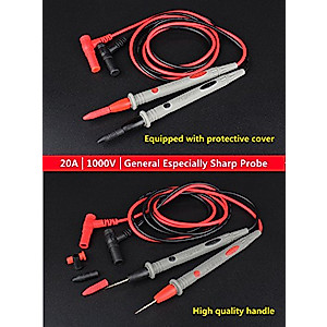 DARKBEAM Multimeter Test Meter Leads with Banana Plug Digital Clamp Tester Voltmeter Probe Test Probes Leads for Multimeter Electronic Test Leads Multimeter Accessories 20A Especially Sharp Model