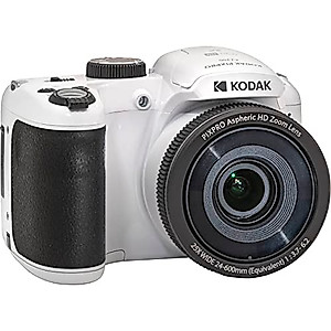 Kodak PIXPRO AZ255 Digital Camera + SanDisk 32GB Memory Card (2) + Digital Camera/Video Case (White)