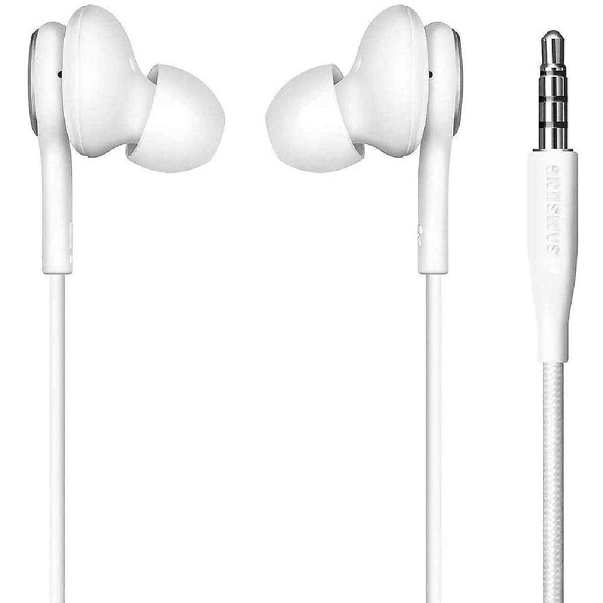 OEM UrbanX Corded Stereo Headphones for Oppo Reno2 - with Microphone and Volume Buttons - White (US Version with Warranty)