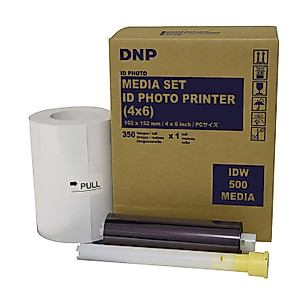 DNP IDW500 Printer Media - 4 x 6/350 prints, bundled with our Professional 2x2 Passport Cutter 50x50