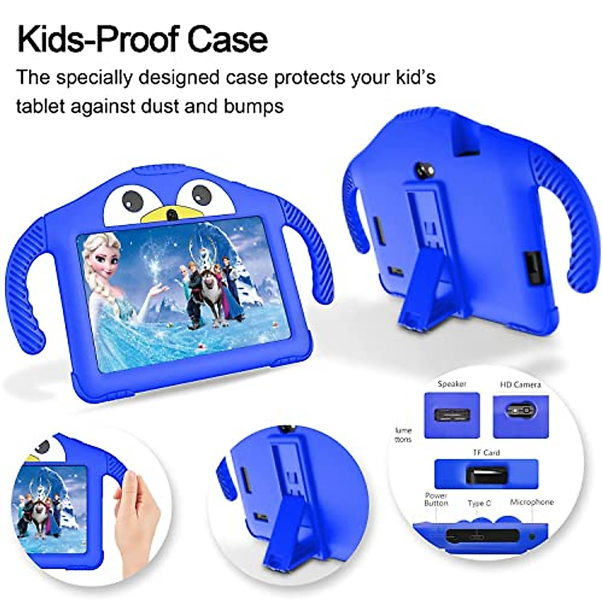 NORTH BISON Tablet for Kids 2-5, 7 inch Android 11 Tablet for Kids, 3GB 32GB Toddler Tablet with Bluetooth, WiFi, GMS, Parental Control, Dual Camera, Shockproof Case, Educational, Games