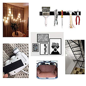 Heavy Duty Hook and Loop Tape Strips with Adhesive,15PCS Sticky Back Tape Industrial Strength Fastener Interlocking Mounting Tape for Home Office Use(1.2x4inch)