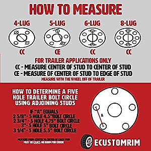 eCustomrim 2-Pack Trailer Tire On Black Wheel Modular Rim ST205/75D15 LRC 5 Lug On 4.5 15 x 5-2 Year Warranty w/Free Roadside
