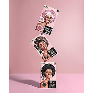 KISS Colors & Care Silky Satin Wide Edge Double Wear Cap XL,Leopard,Double Sided Reversible Design,Protects styles & Retains Moisture,Slip-Free,Comfortable & Durable Overnight Hair Bonnet