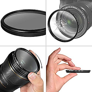 Altura Photo 95MM Lens Filter Kit - Includes 95MM ND Filter, 95MM Polarizer Filter, 95MM UV Filter - UV, CPL Polarizing Filter, Neutral Density for Camera Lens with 95MM Filters + Lens Filter Case