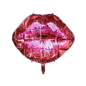 BinaryABC Lips Shape Balloon Foil Mylar Balloon,Valentines Day Wedding Engagement Props, 4Pcs