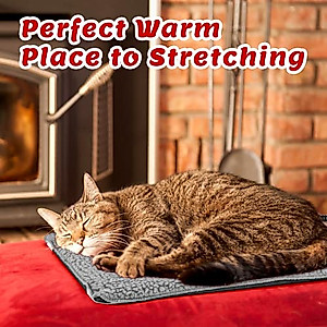 Kiroto Outdoor Heating Pad for Cats, Pet Heating Pads for Feral Cats Stray Pets Electrical Heated Cat Bed Consume Only 50Watt, Saving Your Electric Bills