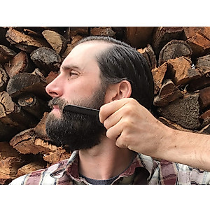 Chicago Comb Model 2 Carbon Fiber, Made in USA, Anti-static, 4 inches (10 cm) long, Fine-tooth, Pocket & Travel comb, for Thinner Hair, Beard & Mustache comb