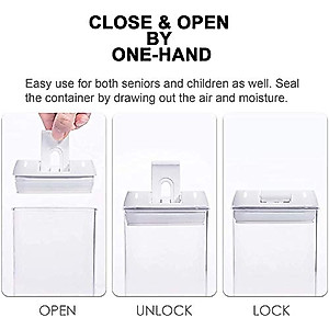 NUMYTON Airtight Food Storage Containers - 6Pcs - Pantry Organization and Storage - Pasta Containers for Pantry for Candy Bars, Chocolate, Twizzler, Toffee Candy, & Cereal