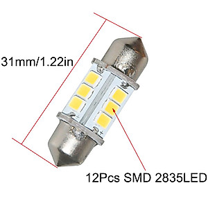 HONG 111 Marine LED Replacement Bulb Boat Light Bulbs Super Bright 12 Volt 31 mm Bulbs for Boat Navigation Lights Boat Anchor Light Deck Lights Bow Light Stern Lights 4PCS