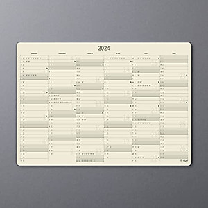 Sigel C2401 Conceptum Weekly Planner 2023/2024, Approx. A5, Approx. A5, Black, Hardcover, 2 Pages = 1 Week, 256 Pages
