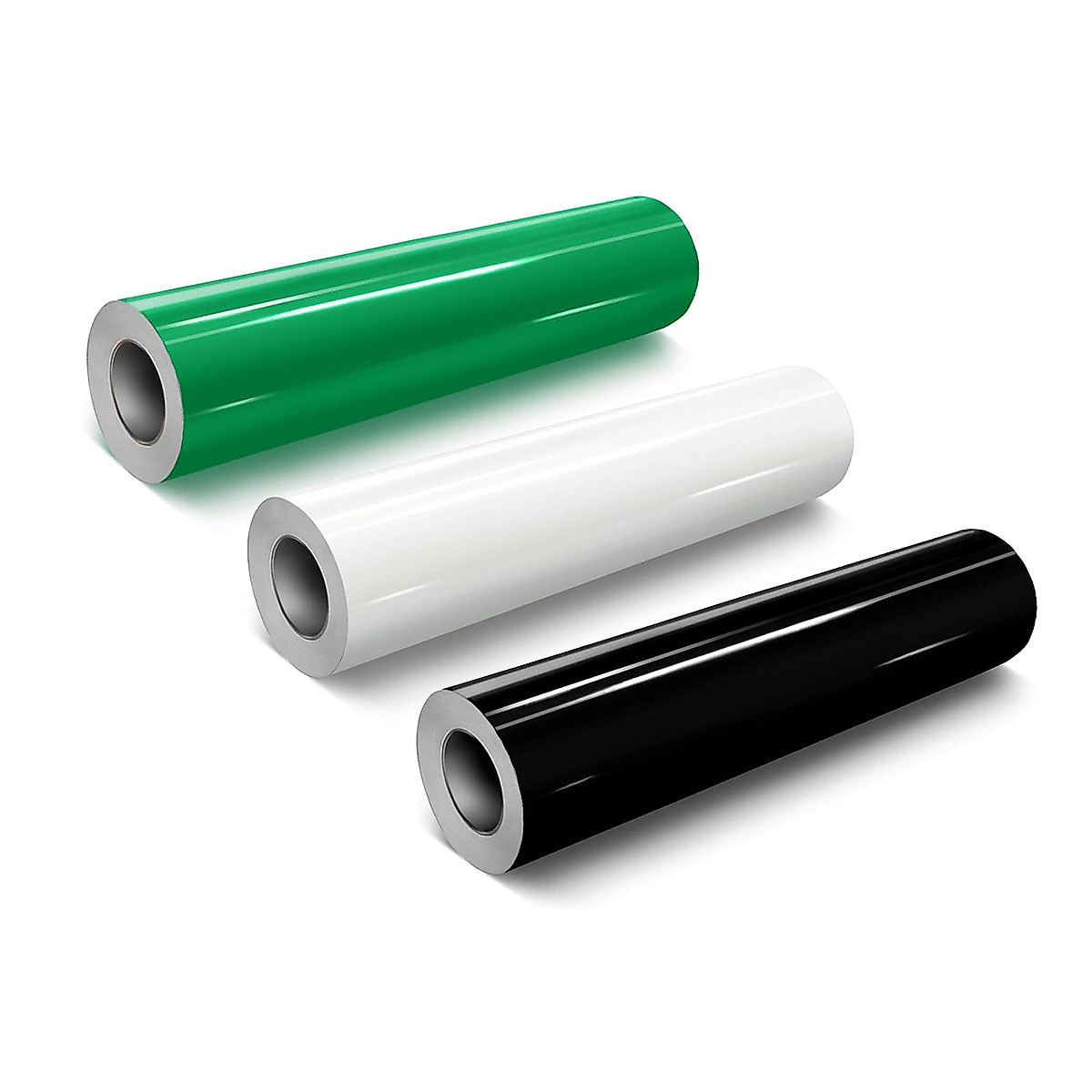 VViViD DECO65 Craft Vinyl Gloss Green + Gloss White + Gloss Black 3 Rolls of 7ft x 11.8" - M0