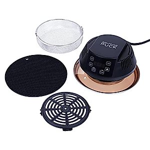 Wolfgang Puck 1000-Watt Air Fryer Lid with Accessories (Black)