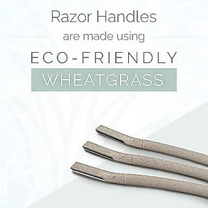 Wildpier Beauty Dermaplaning Tool Razors, Facial Hair Removal for Women, Plant Based Hair Trimmer Shaver for Face, Eyebrows, Chin, Jawline, Underarms, Bikini