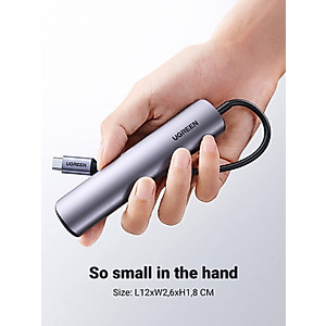 UGREEN USB C Hub 60Hz, 5-in-1 Gigabit USB C to Ethernet Adapter with 4K HDMI, 100W Power Delivery, 2 USB 3.0, Compatible with MacBook, iPad Pro, iPhone 15 Pro/Pro Max, Dell, HP, Surface, Switch