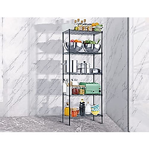Storage Shelves, 5 Tier Commercial NSF Certified Metal Shelving, Heavy Duty Wire Shelving Unit for Kitchen Restaurant Bathroom Office Pantry, 14"Lx24"Wx60"H Metal Shelves For Storage Utility Shelf