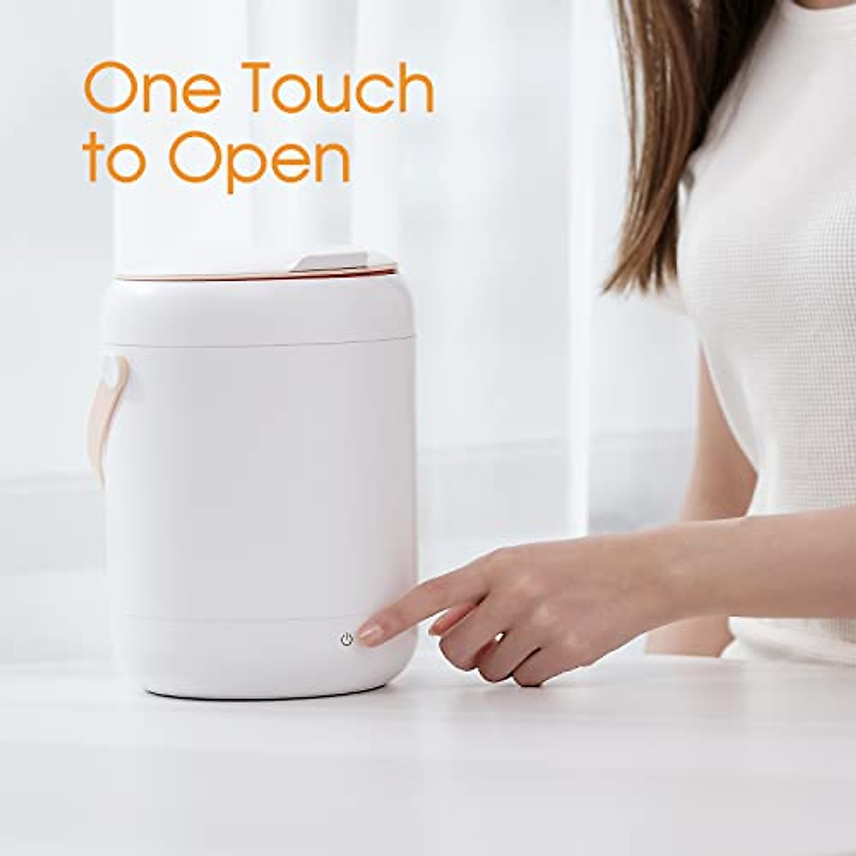 Joiena Portable Washing Machine 3L mini washer for Underwear, Socks, Baby Clothes, Beauty Accessories, Compact Small Laundry for Apartment Dorm, Home, Travelling (White)