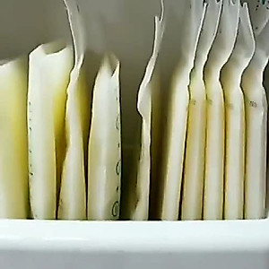 MAMMaway Freeze It Flat: Breast Pump Accessory for Storing Breastmilk Bags. Stay Organized & Save Space. Uses Compression to Reduce Leaks & Double Storage Capacity. Reusable & Durable. (Black, Double)