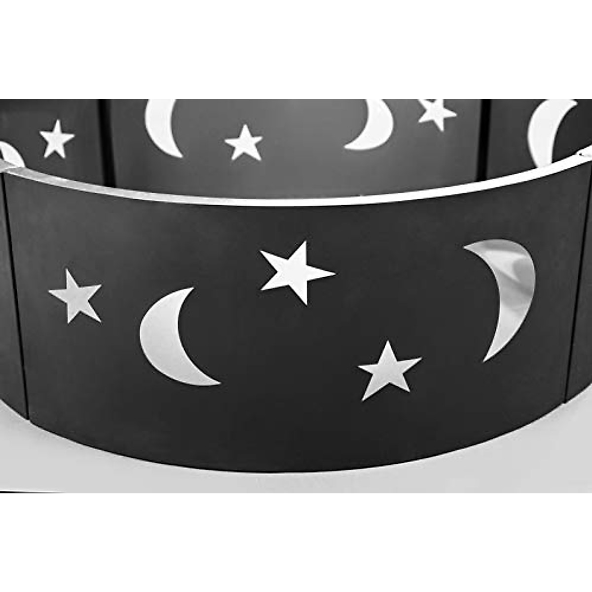 Hanie Design BFP-210B Stars & Moons Fire Ring, Black