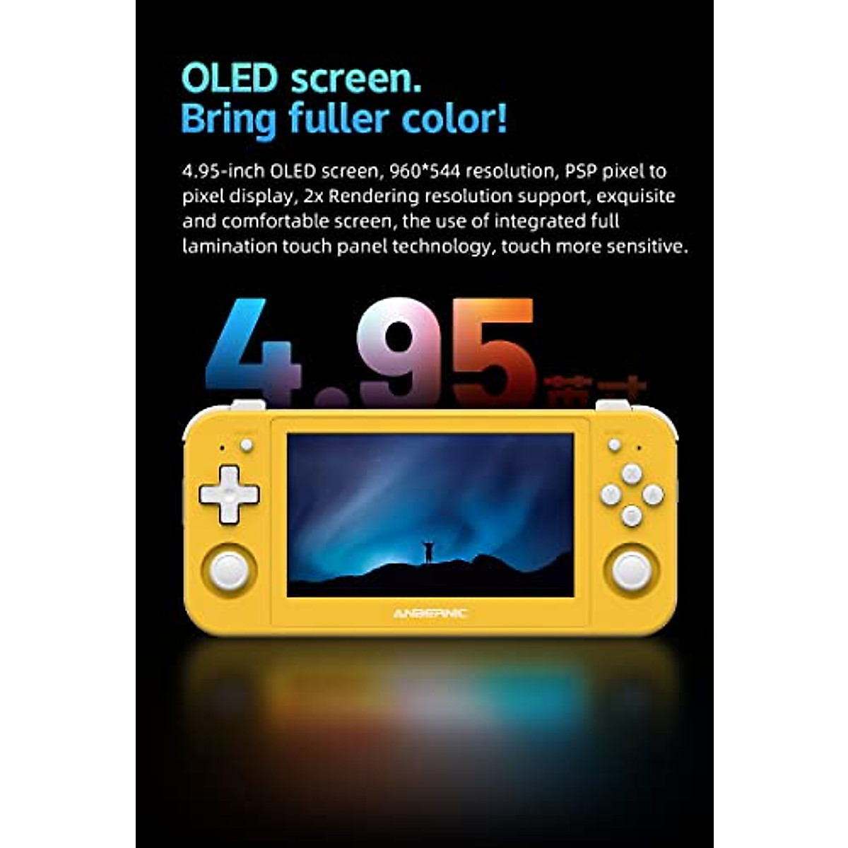 RG505 Video Game Handheld Game Console Have Android 12 System and Unisoc Tiger T618 CPU, Compatible with Google Play Store