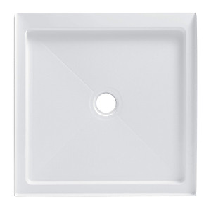 Miseno MSP-3232C 32" x 32" Shower Base with Single Threshold and Center Drain - White