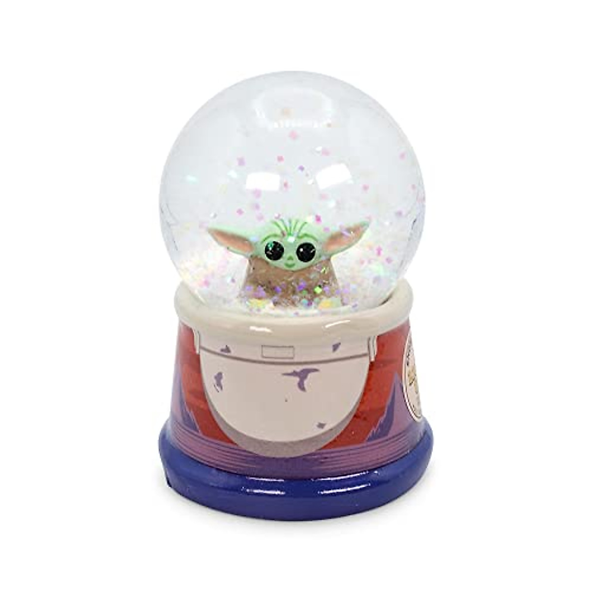Silver Buffalo Star Wars The Mandalorian The Child Egg Pod Light Up Snow Globe, 55 mm